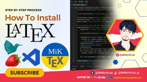 How To Install LaTeX MiKTeX on Windows Visual Studio Code: A ...