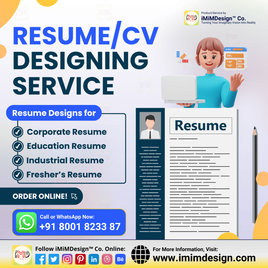 Professional Resume/CV Designing Service - iMiMDesign™ Co.