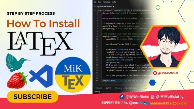 How To Install LaTeX MiKTeX on Windows Visual Studio Code: A Comprehensive Guide to Installing ...